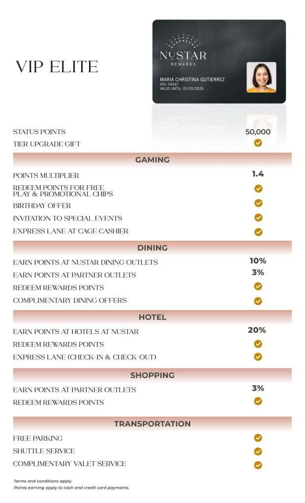 Rewards - NUSTAR - Resort and Casino